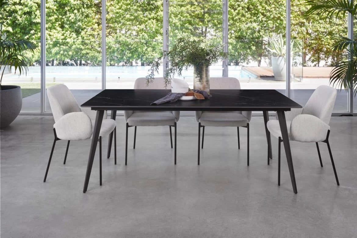Buy Lara Dining Table (Black Matte Ceramic) Online in Melbourne