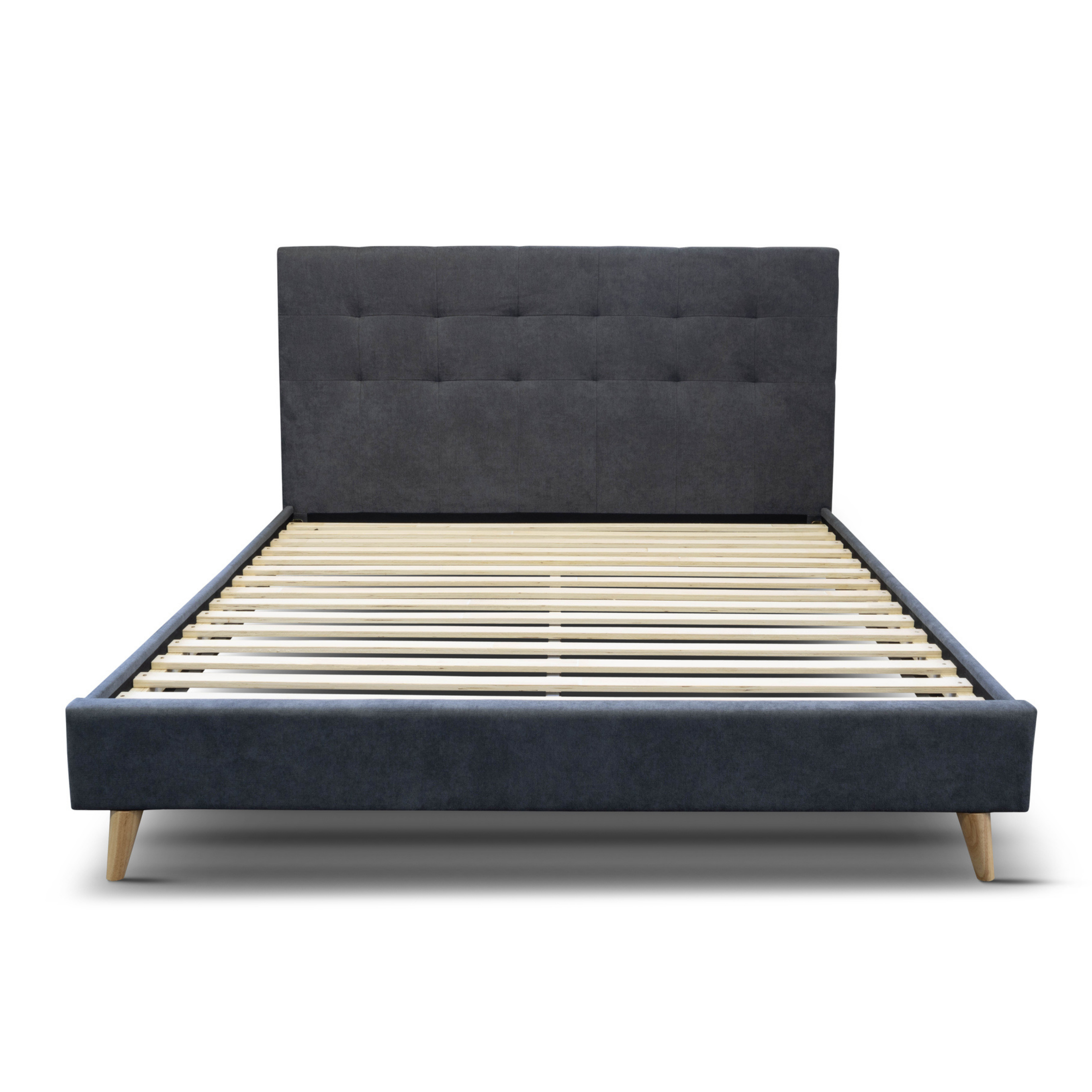 Buy Ricky Bed Frame (Charcoal Polyester) Online in Melbourne